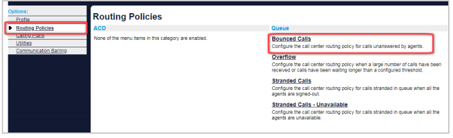 How to configure Routing Policies for Call Center in IP Tel Manager
